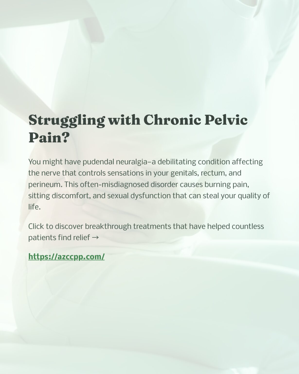 Pudendal Neuralgia Treatment: Innovative Options at AZCCPP